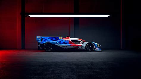 Bmw M Hybrid V8 Endurance Racer Under Neon Garage Light Backiee