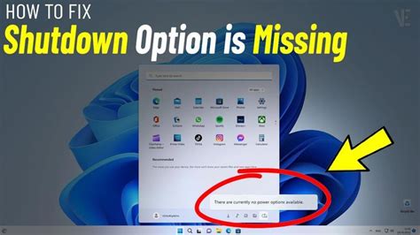 Fix Shutdown Option Is Missing In Windows 11 How To Solve Shutdown Restart Sleep Not