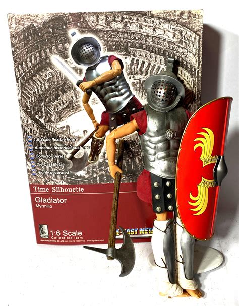 Lot A Time Silhouette Gladiator Myrmillo Action Figure Ignite With