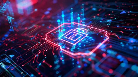 Modern Cyber Security Wallpaper Digital Data Cyber Protection Technology Concept Stock