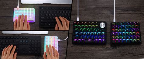 Amazon Koolertron ノブ付け 片手キーボード 2つ補助キー付き マクロキーボード ゲーミングキーボード メカニカルキーボード プログラム可能 Rgbバックライト