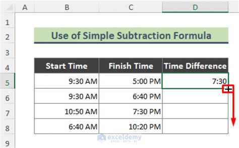 How To Calculate Difference Between Two Times In Excel 8 Methods