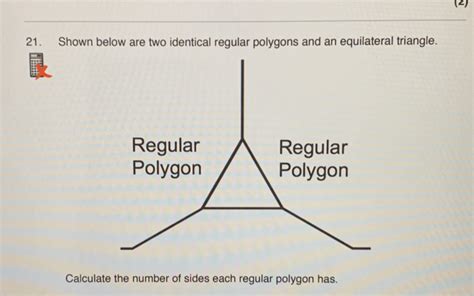 Solved 2 21 Shown Below Are Two Identical Regular Polygons And An