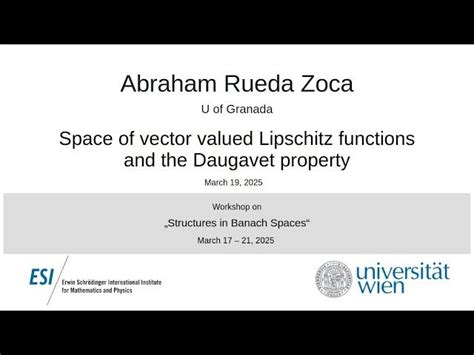 Free Video Space Of Vector Valued Lipschitz Functions And The Daugavet Property From Erwin