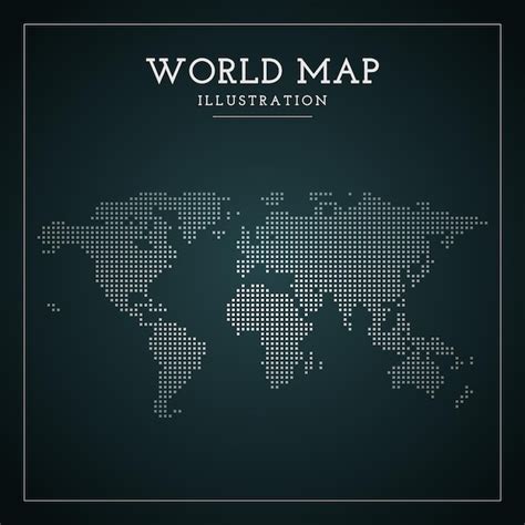 세계 지도 벡터 일러스트 레이 션 프리미엄 벡터