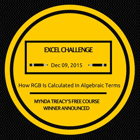 how to calculate rgb colors in excel excel challenges excel tv