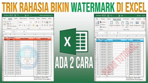 Cara Membuat Watermark Pada Excel
