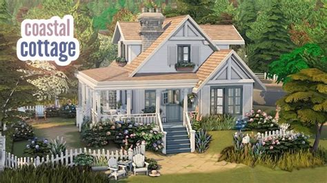 Coastal Cottage The Sims 4 Speed Build Sims House Design Coastal