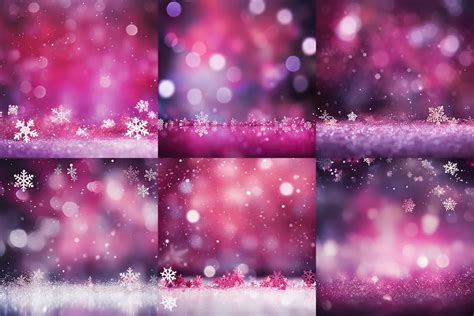 بک گراند صورتی دانه های برف زمستان کد محصول 148435