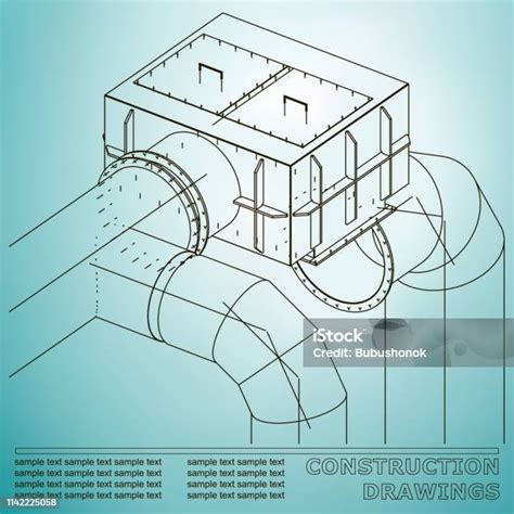 강철 구조물의 도면 파이프 및 파이프 강철 구조물의 3d 청사진 가리기에 대한 스톡 벡터 아트 및 기타 이미지 가리기 건설 프레임 건축 Istock