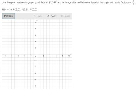 Solved Use The Given Vertices To Graph Quadrilateral Tuvw And Its