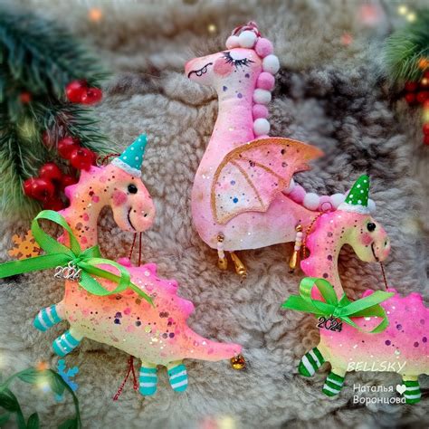 Ёлочная игрушка Дракон 2024 Soft Toy Soft Toys