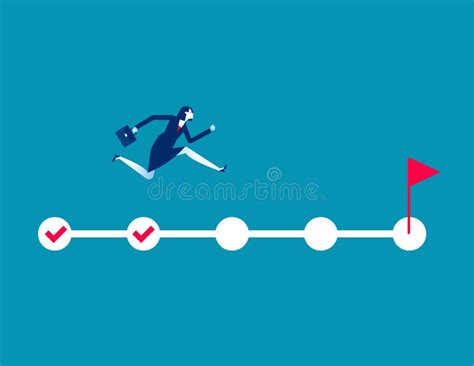 Successful Execution Of Business Tasks Business Planner Vector Illustration Stock Vector