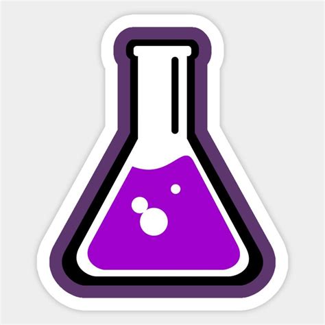 Customizable Chemical Beaker Cartoon Sticker