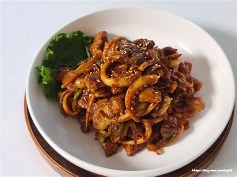 백종원 오삼불고기 레시피 오징어삼겹살볶음