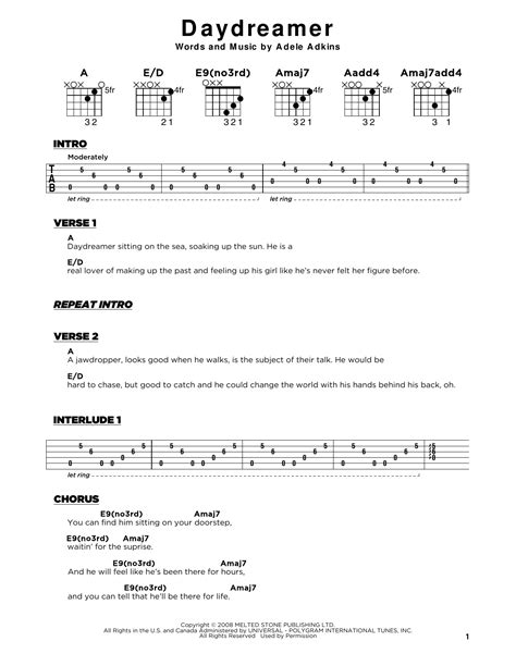 Easy Adele Guitar Chords