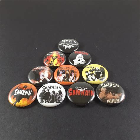 Samhain 1 Button Pin Set All 10 Pins Danzig Depop