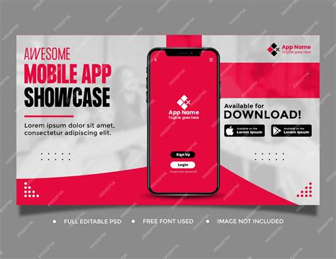Premium Psd Mobile App Promotion Social Media Post Banner Template