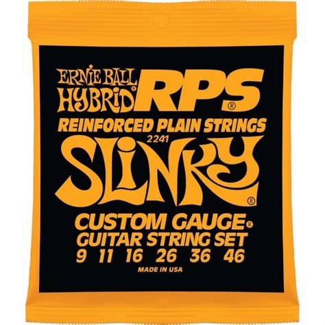 ᐉ Струны Ernie Ball 2241 Reinforced Plain Strings 9 46 Rps Hybrid Slinky