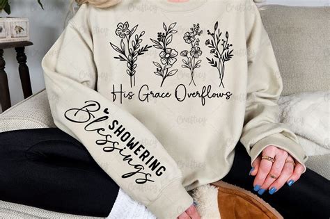His Grace Overflows Sleeve Svg Design So Fontsy