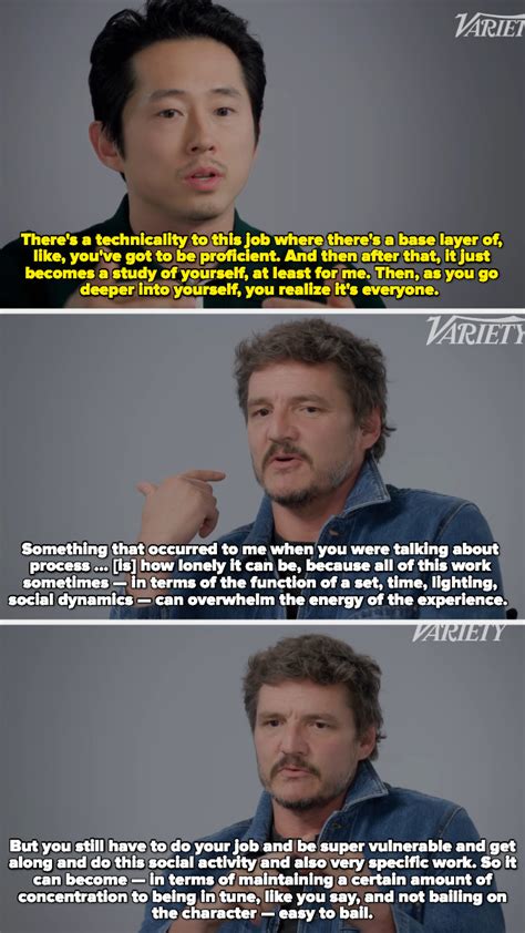 Pedro Pascal Steven Yeun Get Candid On Actors On Actors