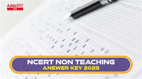 Ncert Non Teaching Answer Key 2023 Out For Ldc And Assistant