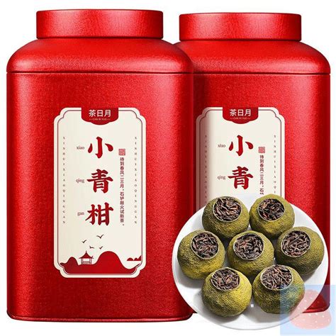 茶葉第一小青柑普洱茶 正宗 生曬 新會宮廷熟普 陳皮普洱 禮盒裝 500g 蝦皮購物