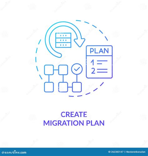 Create Migration Plan Blue Gradient Concept Icon Stock Vector Illustration Of Abstract