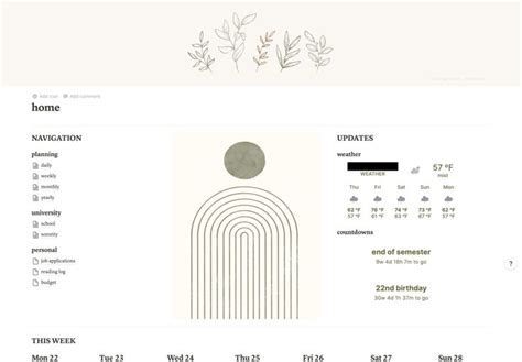 21 Aesthetic Notion Dashboards From The Community — Red Gregory
