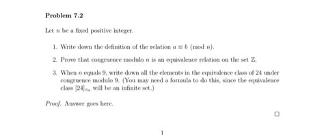 Solved Problem 72 Let N Be A Fixed Positive Integer 1