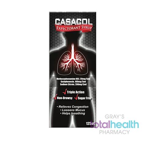 Casacol Expectorant Syrup Ph Only Grays Totalhealth Pharmacy