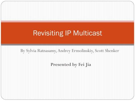 Ppt Revisiting Ip Multicast Powerpoint Presentation Free Download Id3804744