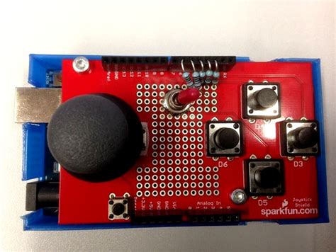 Arduino Uno Casing With 9v Battery Slot For Use With Joystick Shield By Badenlab 3d Model