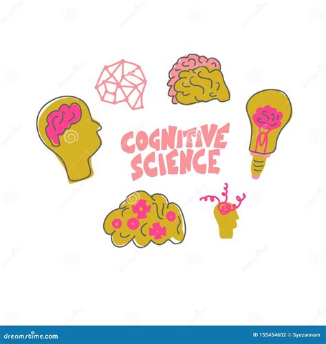 Cognitive Science Concept Set Of Vector Elements Stock Vector Illustration Of Knowledge