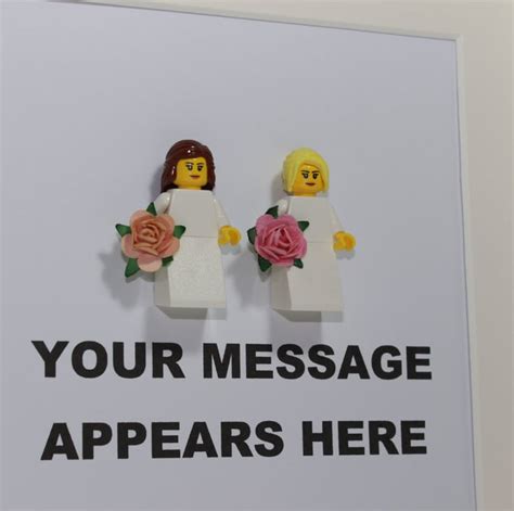 Same Sex Marriage Framed Custom Lego Minifigu Folksy