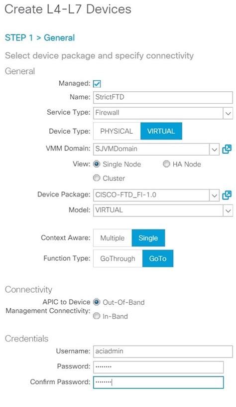 Cisco Firepower Threat Defense Quick Start Guide For Apic Integration 103 Configure Cisco