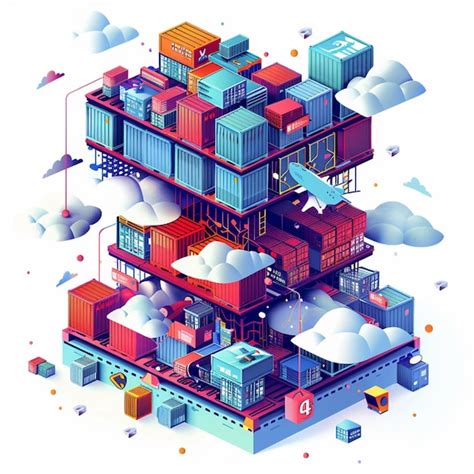 Illustration Of Container Orchestration Using Kubernetes Premium Ai Generated Image