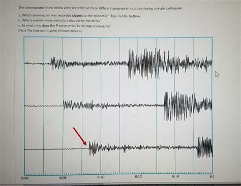 Solved The Seismograms Show Below Were Recorded At Three