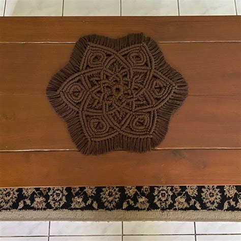 Jual Taplak Meja Makrame Macrame Coaster Taplak Meja Aesthetic Shopee Indonesia