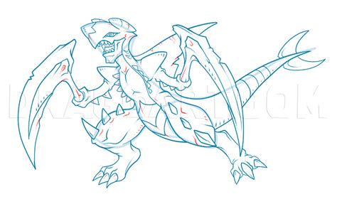 How To Draw Mega Garchomp Drawing Step By Step By KingTutorial DragoArt