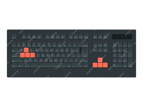 Premium Vector Black Laptop Computer Keyboard Vector Template