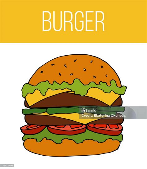 벡터 패스트 푸드 전단지 템플릿입니다 디자인 및 웹을 위한 길거리 음식 카드 일러스트레이션 개성 개념에 대한 스톡 벡터 아트 및 기타 이미지 Istock