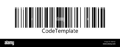 Linear Barcode Sample Linear Vector Bar Code Template Vector Illustration Stock Vector Image