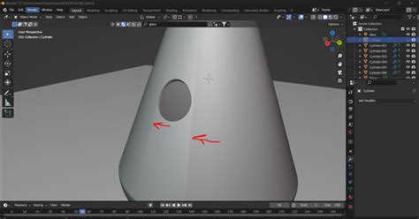 Why When I Use The Boolean Modifier On This Object And Cut It With A Cylinder At A 45 Degree