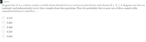 Solved Suppose That X Is A Uniform Random Variable Whose Chegg