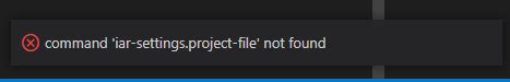 Iar Build Fails With Error Command Iar Settings Project File Not Found Issue