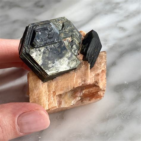 Biotite On Calcite From Namibia Minera Emporium Mineral Shop