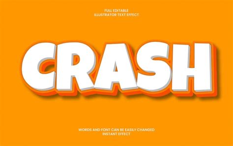 Premium Vector Crash Text Effect