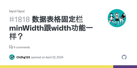 数据表格固定栏minwidth跟width功能一样？ · Issue 1818 · Layuilayui · Github