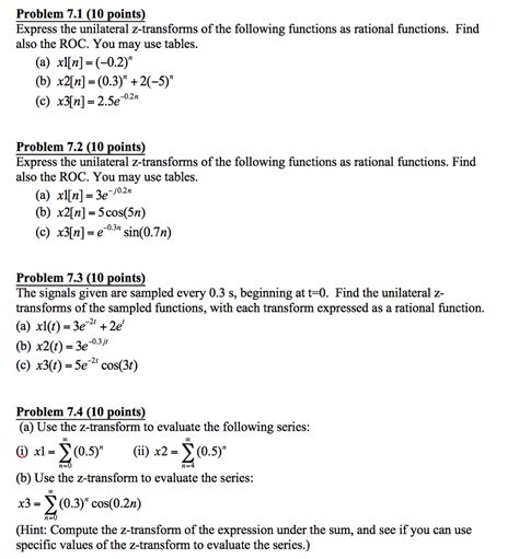 solved problem 7 1 10 points express the unilateral
